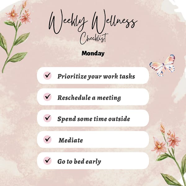 Daily Wellness Checklist – You, Your Family, Your Money