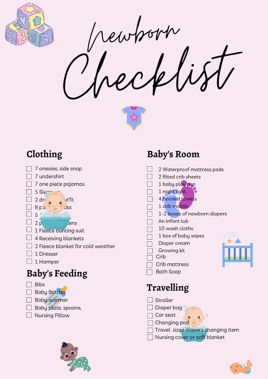 Newborn Checklist – You, Your Family, Your Money