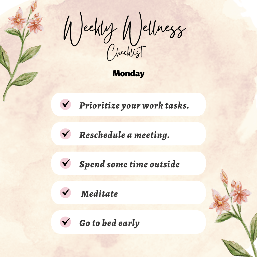 Daily Wellness Checklist – You, Your Family, Your Money