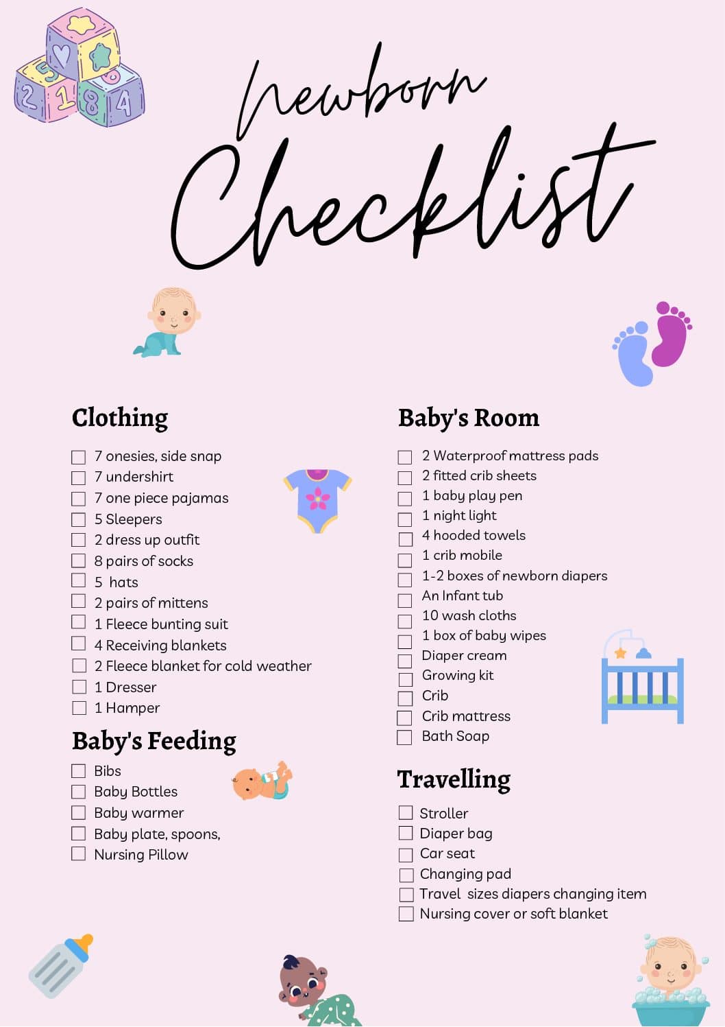 Newborn Checklist – You, Your Family, Your Money